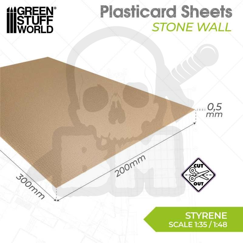 Battle-Models > Plasticard - Stone Wall Textured Sheet arkusz A4